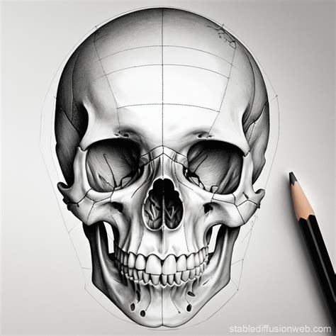 Human Skull Structure Drawing Stable Diffusion Online