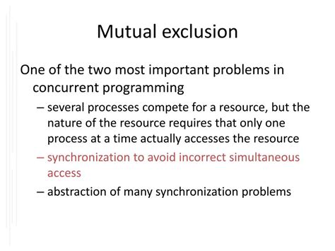 Ppt Section 6 Mutual Exclusion Powerpoint Presentation Free