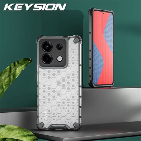 Keysion Shockproof Armor Case For Redmi Note Pro G G Silicone Pc Transparent Honeycomb