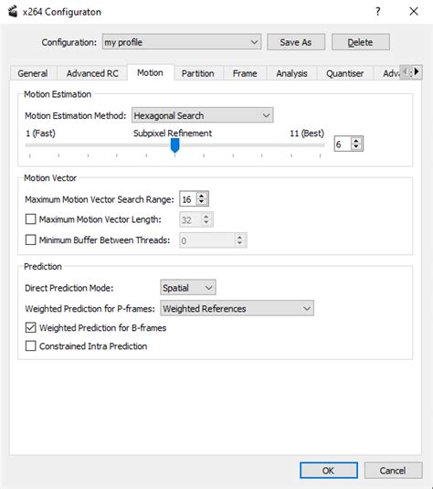 guide to x264 settings in avidemux the wise pages