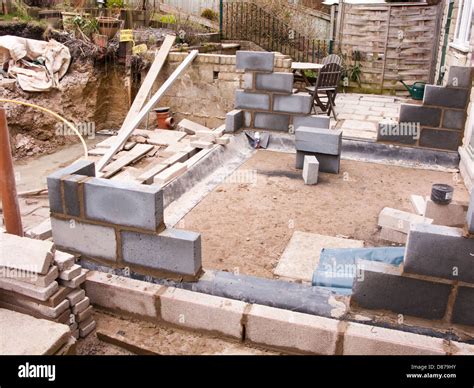 Building An Extension Onto A House Uk Stock Photo Alamy