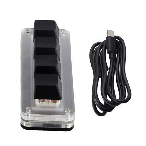 USB Programming Macro Custom Keyboard RGB 4 Keys Knob Gaming Mechanical Hot Swap Keyboard For