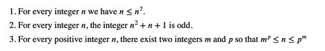 Solved 1 For Every Integer N We Have N≤n2 2 For Every