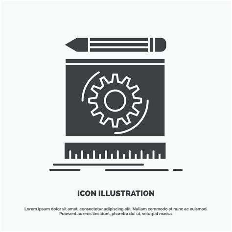 Draft Engineering Process Prototype Prototyping Icon Glyph Vector Gray Symbol For Ui And Ux