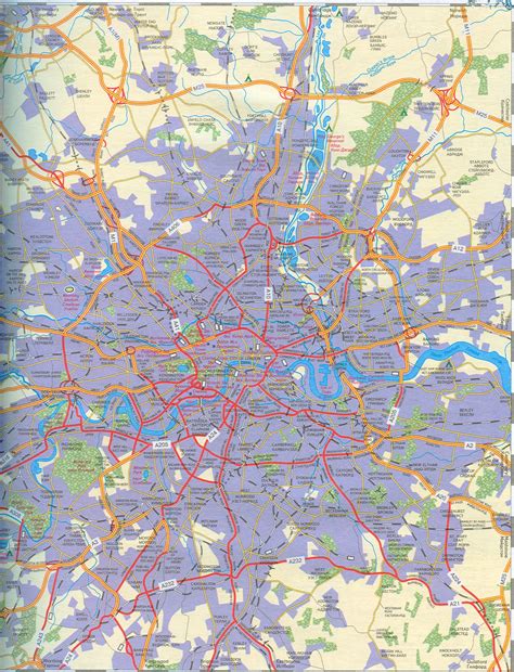 Англия карта Лондона Транспортный план Лондона автомобильная карта Скачать бесплатно карту