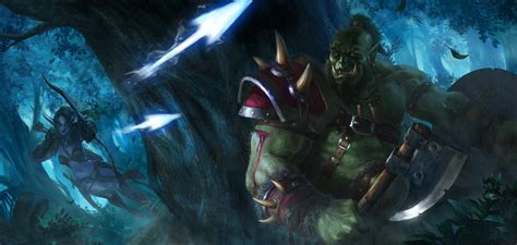 Night Elf Vs Orc By Jianing Hu Rimaginaryazeroth