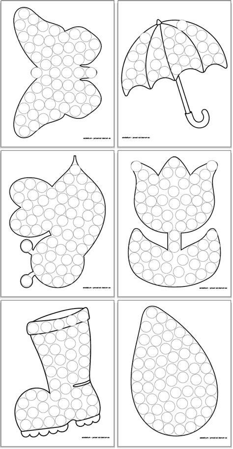 Free Printable Spring Do A Dot Marker Coloring Pages The 40 Off