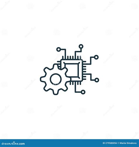 Mechatronics Icon Monochrome Simple Sign From Engineering Collection Stock Vector