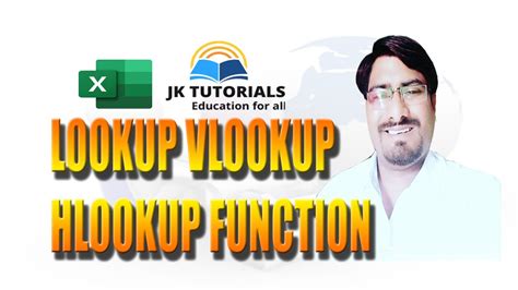 Lookup Vlookup Hlookup Function In Ms Excel In Hindi Jktutorials Youtube