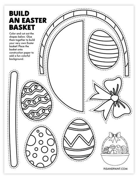 Free Printable Easter Basket Craft Template Printables