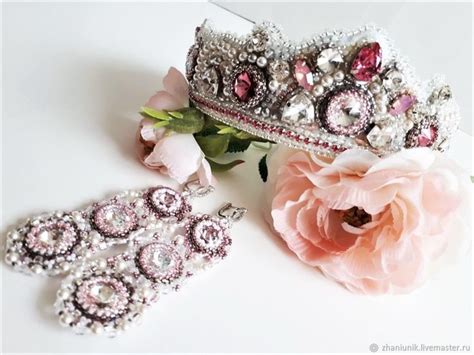 Комплекты украшений ручной работы. Заказать Свадебная диадема и серьги ...
