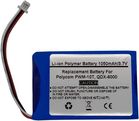 Starnovo 3 7v 1050mah Replacement Battery For Polyco M Wireless Soundstation Pwm 10t