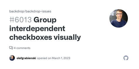 Group Interdependent Checkboxes Visually · Issue 6013 · Backdropbackdrop Issues · Github