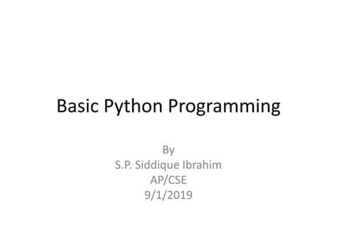 Full Python In 20 Slides Pptx Programming Languages Computing
