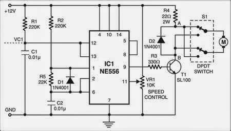 PWM Based Speed Control For DC Motors Electronic Circuits Diagram