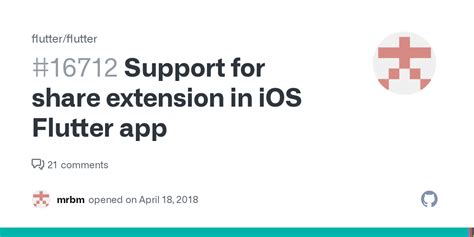 Support For Share Extension In Ios Flutter App · Issue 16712 · Flutterflutter · Github