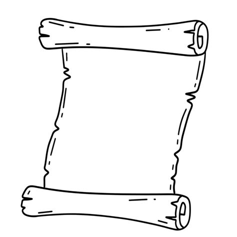 Old Scroll Template For Antique Text Medieval Papyrus Paper For