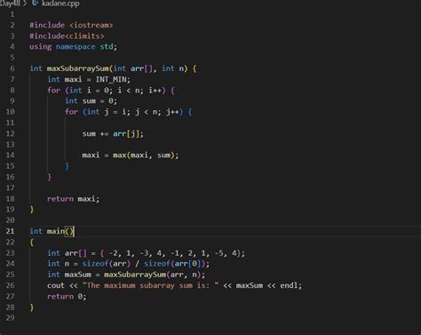 My 100daysofdsa Journey Kadanes Algorithm Harsh Posted On The Topic Linkedin
