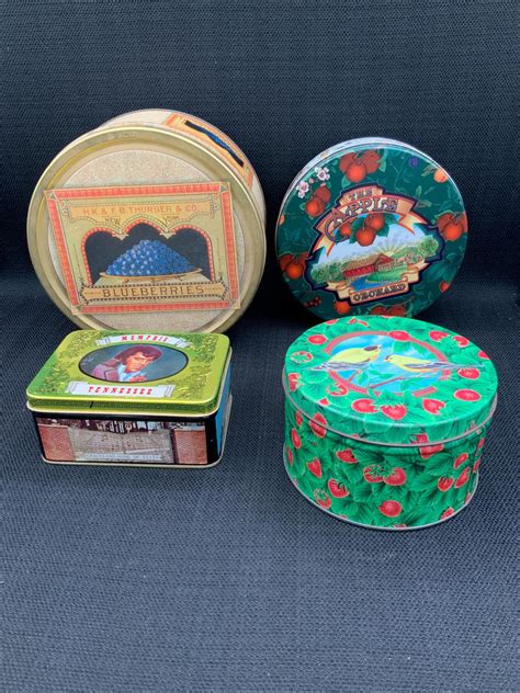 Nostalgic Christmas Tins Retro Decor Storage Vintage Holiday