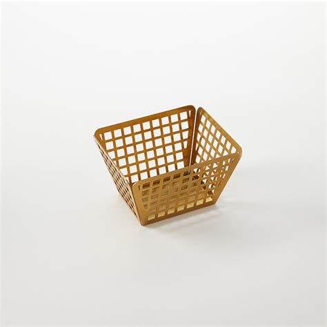 American Metalcraft Basket Stainless Steel Rect Gold 5 L