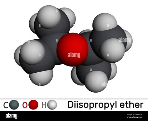 Diisopropyl Ether Molecule Molecular Model 3d Rendering Illustration