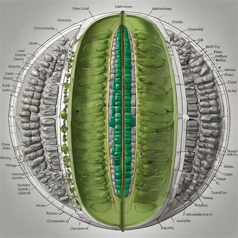 Detailed Chloroplast Diagram Structure Of Chloroplast Premium Ai
