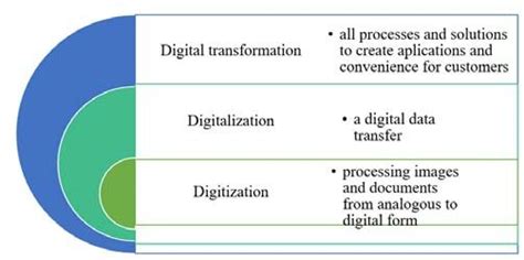 Relations Between Digital Transformation Digitalization And