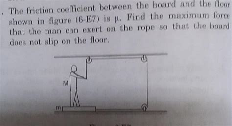 [answered] The Friction Coefficient Between The Board And The Floor Kunduz