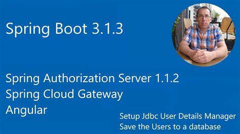 Spring Authorization Server Spring Cloud Gateway Angular App Setup Jdbcuserdetailsmanager