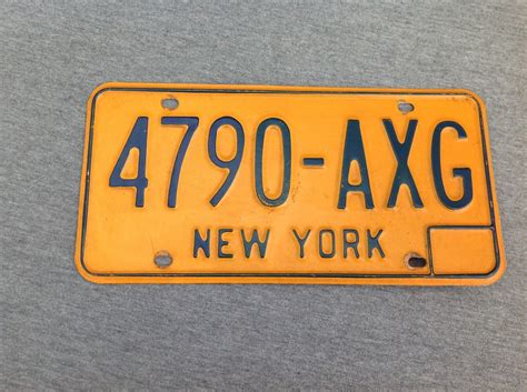 Orange Letter License Plate