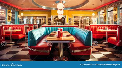 Retro Vintage Diner Restaurant Interior Design Stylish Old Fashioned