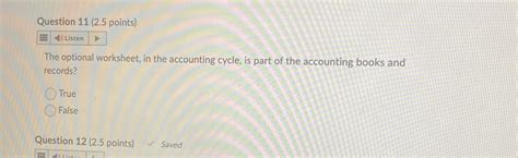 solved question 11 2 5 ﻿points listenthe optional