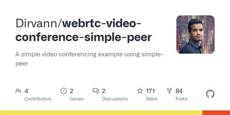 Github Dirvann Webrtc Video Conference Simple Peer A Simple Video Conferencing Example Using