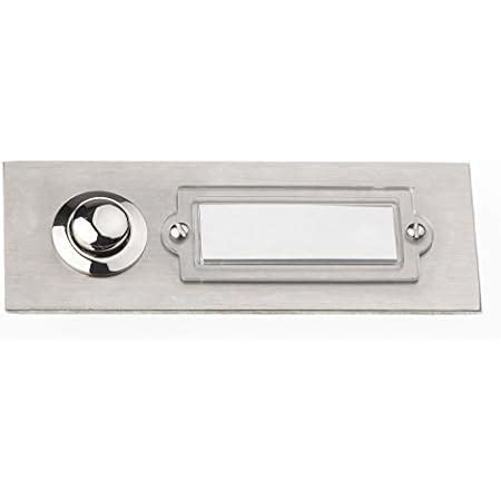 Huber Campanello A Pulsante Da Incasso In Acciaio Inox Con Targhetta