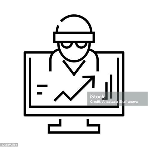 데이터 스파이 선 아이콘 개념 기호 개요 벡터 그림 선형 기호 감시에 대한 스톡 벡터 아트 및 기타 이미지 감시 건강 진단 아이콘 Istock