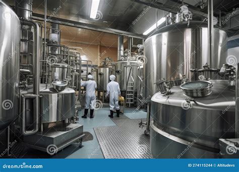 Inside A Processing Plant With Workers Carrying Out Various Extraction