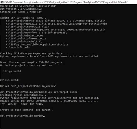 Idf Py Does Not Recognize Set Target Command IDFGH Issue Espressif Esp Idf GitHub
