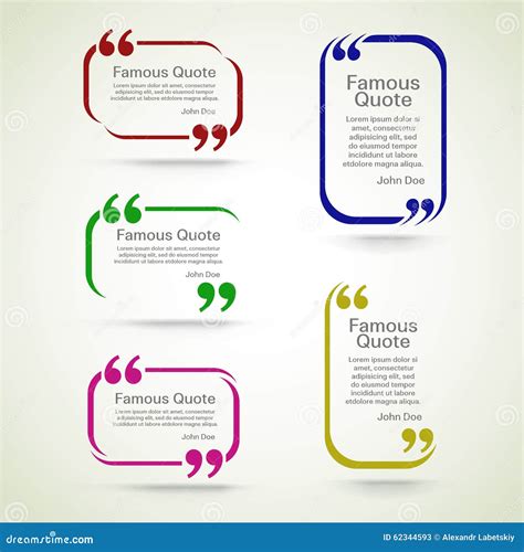 Quote Vector Border Set Stock Vector Illustration Of Graphic 62344593