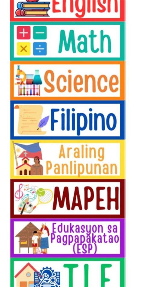 Notebook Label Subject Template Notebook Labels Classroom Subject Labels Subject Labels