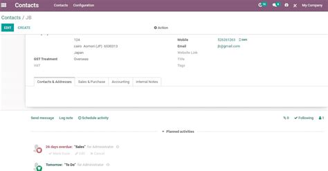 Manage Contacts Odoo V14 Book Odoo For Beginners Cybrosys