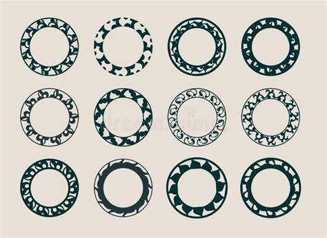 Decorative Design Elements Patterns Set Stock Vector Illustration Of Nature Geometric 79768042