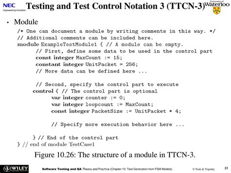Ppt Software Testing And Quality Assurance Theory And Practice Chapter 10 Test Generation From