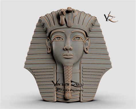 Tutankhamun 3d Stl Model For Cnc Users Cnc Router Engraver V Carve