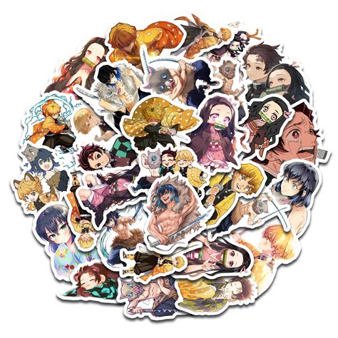 Набор наклеек Стикерпак Demon Slayer Клинок рассекающий демонов 45 штук Sp Gl Sd 02 Id