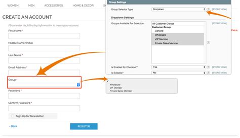 Customer Group Selector Switcher Allows Customers To Select Their Required Customer Group At
