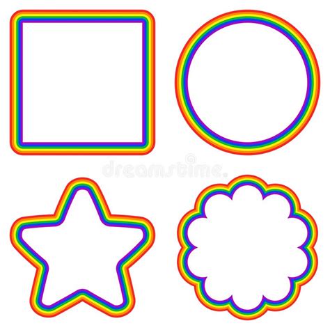 Rainbow Pride Frame Set Stock Illustration Illustration Of Multicolor