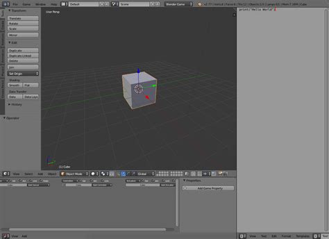 Scripting Game Engine Script Not Running Blender Stack Exchange