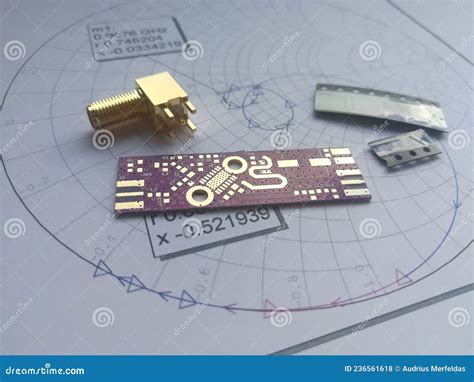 Rf Pcb Filters And Impedance Matching Smith Chart Stock Image 236561629