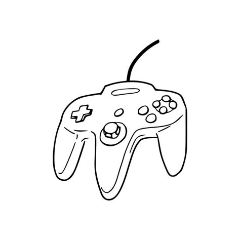 A Drawing Of A Game Controller 53912165 Vector Art At Vecteezy