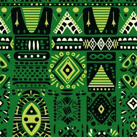 Premium Ai Image A Green Background With A Pattern Of Geometric Shapes And Geometric Shapes